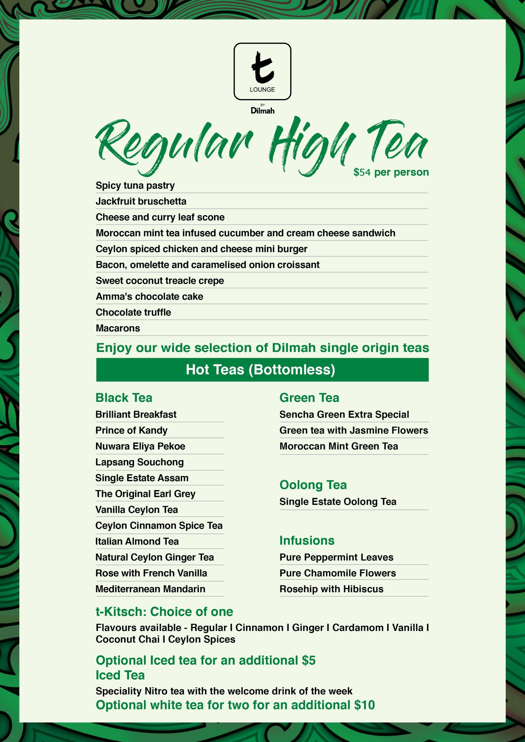 HighTeaMenu – Wellington Dilmah t-Lounge